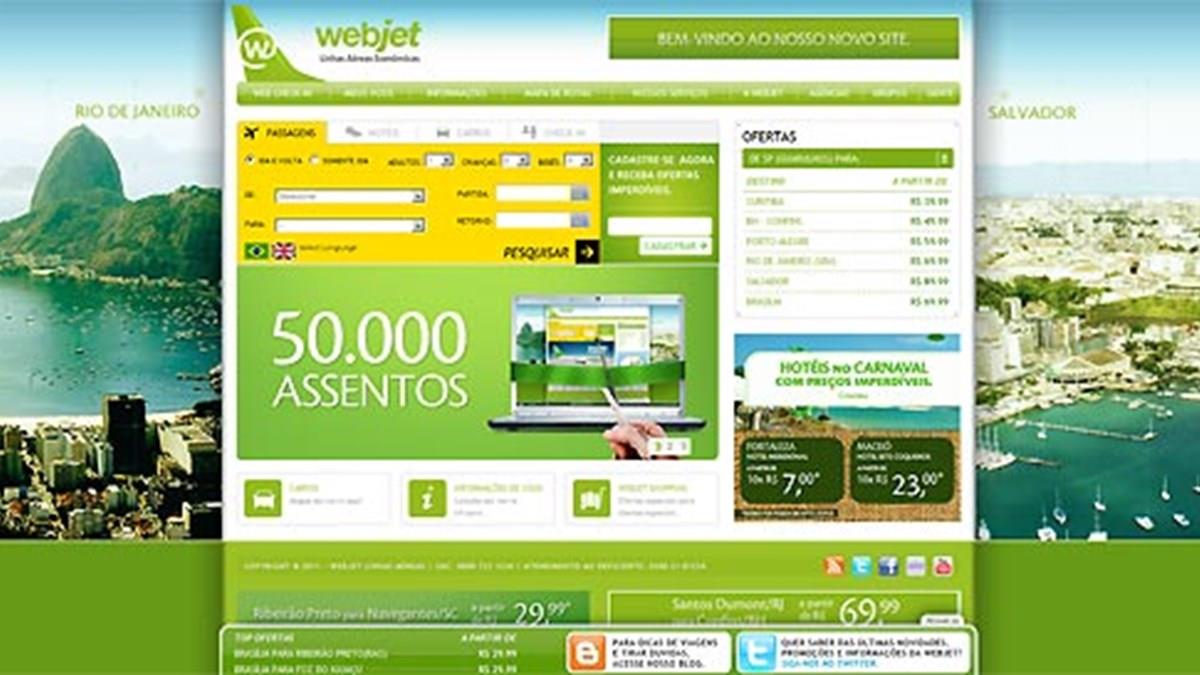 Webjet estreia novo site com passagens a R$ 49,99
